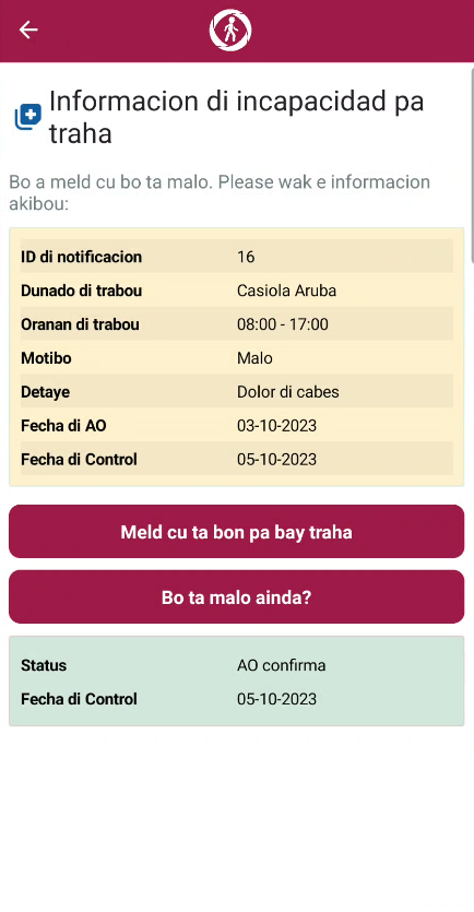 MiSVb Trahado App: Notifica AO